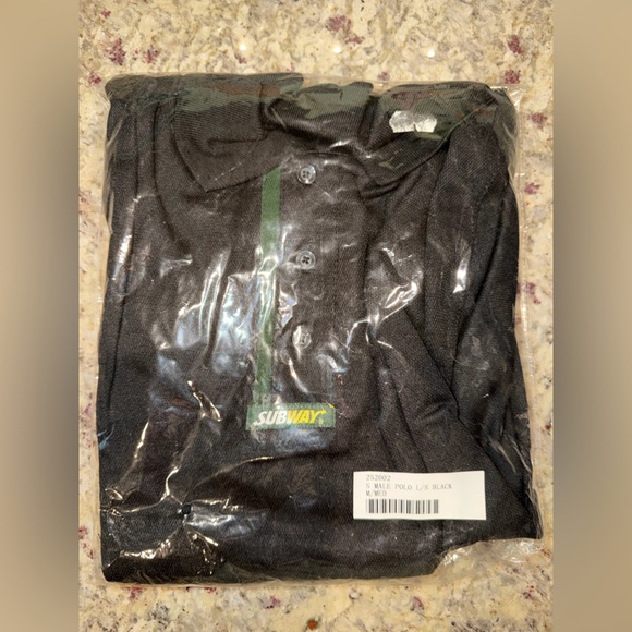 Subway | Shirts | Subway Male Polo Long Sleeve Black | Poshmark
